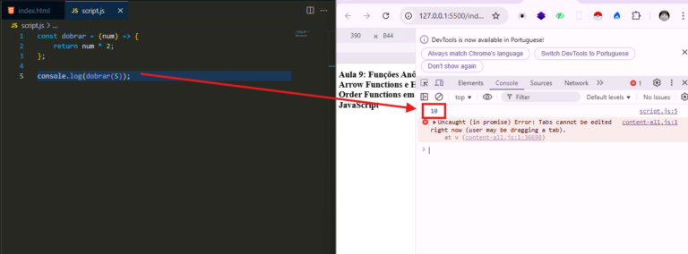 Aula 9: Funções Anônimas, Arrow Functions e Higher-Order Functions em ...