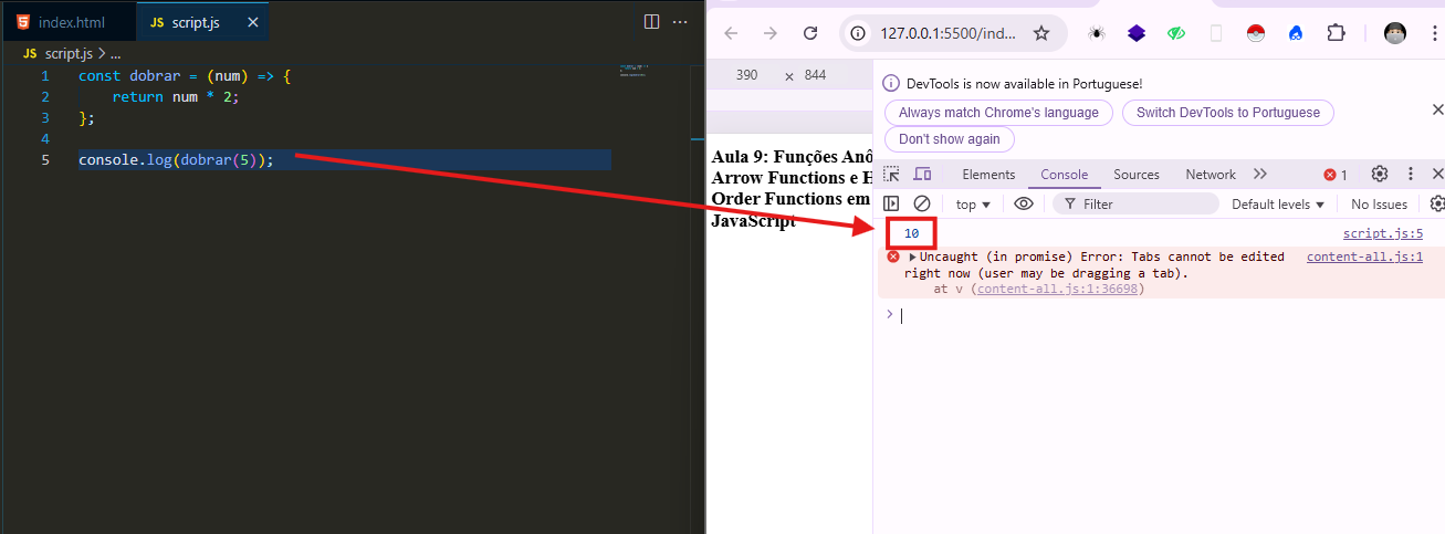 Aula 9: Funções Anônimas, Arrow Functions e Higher-Order Functions em ...